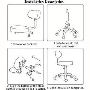 ZHUIYI Saddle Chair Dental Hygienist Saddle Chair, Adjustable Height Rolling Ergonomic Swivel Chair, Office Chair for Kitchen/Shop/Hospital(B)