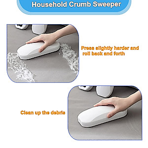 SanKitc 2 Pcs Crumb Sweepers, Reusable Handheld Table Crumbers for Servers, Crumber Tool for Table, Mat, Bed Sheets, Sofas Cleaning