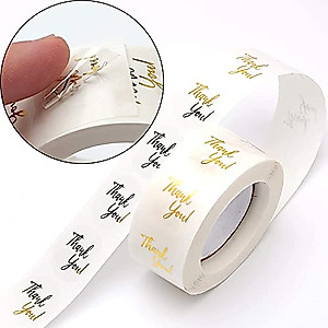 Thank You Stickers, 500pcs PVC Transparent Thank You for Your Order Sealing Stickers Decoration for Business, Packaging Bags, 1Inch (Thank You)