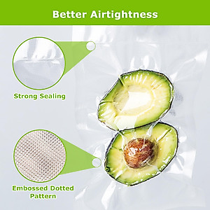 Bonsenkitchen Vacuum Sealer Bags Rolls, 8 in x 50 ft Rolls 2 pack Durable Food Sealer Bags, Commercial Grade, Heavy Duty, BPA Free, Seal a Meal, Great for Food Storage & Sous Vide Cooking, VB23