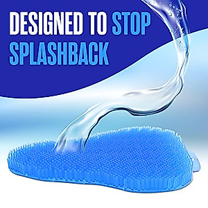 Houseables Urinal Screens Deodorizer, Screen Cake Sanitizer, Pee Splash Guard, 10 Pack, 6.25inches x 6.5inches, Blue, Scented, EVA, Toilet Deoderizer, Urinals Freshener Shield, Urine Anti-Splash Mat