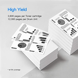 LxTek Compatible Toner Cartridge & Drum Unit Replacements for Brother TN660 TN630 TN-660 DR630 High Yield to use with HL-L2300D HL-L2320D HL-L2340DW HL-L2360DW(2 Toner Cartridges, 1 Drum Unit, 3 Pack)