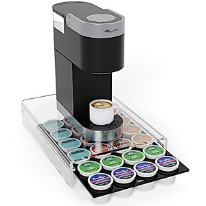 K Cup Holder - Coffee Pod Holder Storage Drawer for Coffee Capsule, Stand for Coffee Maker, Coffee Bar, Kitchen Organizer