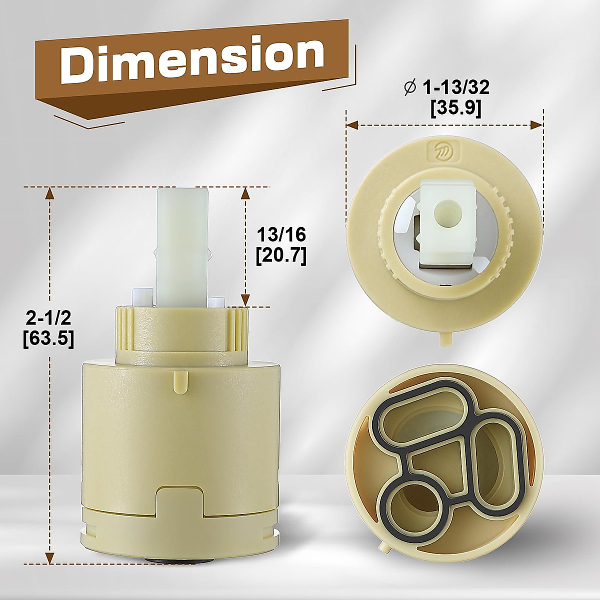 Enhon Single Lever Ceramic Disk Cartridge Compatible with 974-035/974-0350, Compatible with Price Pfister Marielle Kitchen Faucet, Faucet Cartridge Replacement
