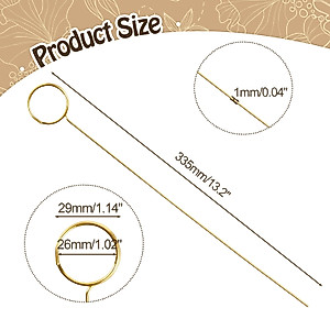 Bonsicoky 30 Pack Gold Floral Card Holder Picks - 13.2" Metal Gift Card Holder - Heart Shaped Place Card Holder for Wedding Birthday Party Bouquet Decorations