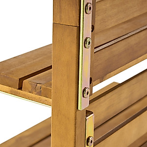 Christopher Knight Home Priscilla Outdoor Wooden Hall Tree, Teak Finish