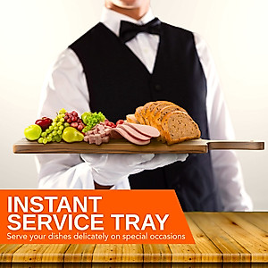 Decorque Extra Large Charcuterie Boards - 24x10 in, Experience the Best in Kitchen Cutting with Cutting Boards for Kitchen - Cheese Boards Charcuterie Boards - Ideal Board for Charcuterie! Natural