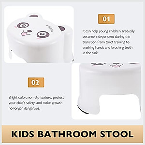 Gadpiparty Step Stool for Kids Plastic Toddler Step Stool Bathroom Potty Stool Kitchen Step Stool Home Step Stools for Bathroom, Kitchen and Toilet Potty Training, White