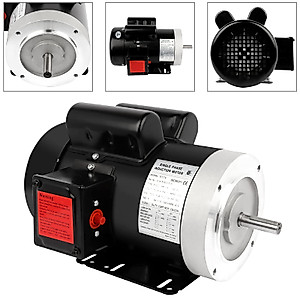 1.5HP Electric Motor General Purpose Single Phase Motor 1750RPM 56C 115/230V 5/8"Shaft Diameter CW/CCW TEFC IP55 60HZ