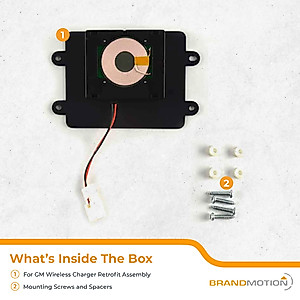 Brandmotion GM Retrofit Certified Qi Wireless Charging Repair Kit (2015-2018) - Connects to Factory Plugs Reuses Vehicles Original Charging Pad - Compatible with iPhone 8 or Newer / Android Comparable