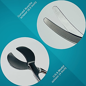 DEXSUR Veterinary Umbilical Cord Scissor Kit, Reusable, High-Grade Stainless Steel Autoclavable, Durable - 7 Pcs