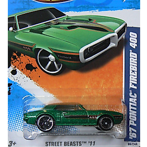 Hot Wheels 2011 Street Beasts '67 Pontiac Firebird 400 86/244, Green