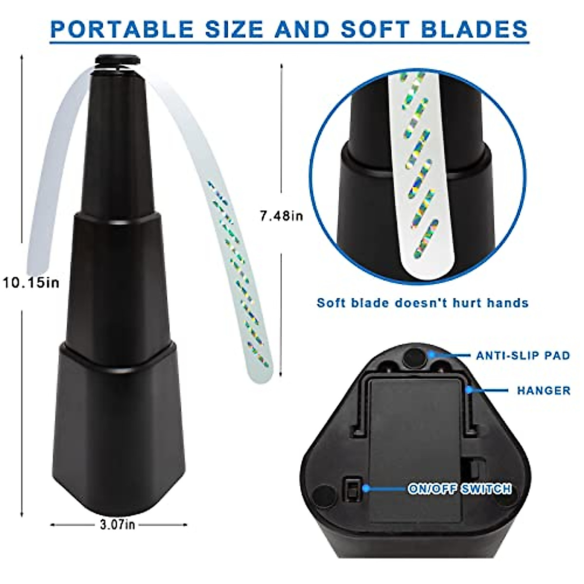 SUNPRO Fly Fans for Tables,2Packs Portable Table Fly Fan for Outdoor Indoor,Automatic Picnic Fan for Home Restaurant Barbecue Party