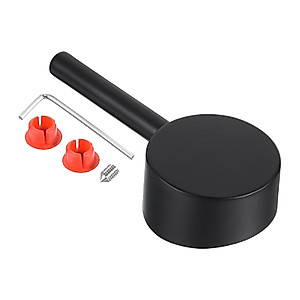 uxcell Single Lever Faucet Handle for 40mm Cartridge, Zinc Alloy Faucet Handle Replacement for Kitchen Bathroom Shower, 4.3"x1.8", Black