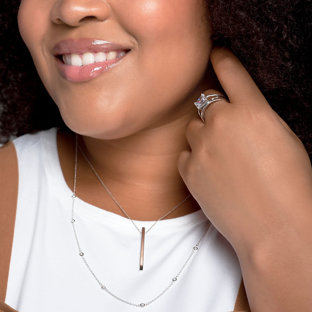 Silpada 'Minimalist' Vertical Bar Pendant Necklace in Sterling Silver, 28" + 2"