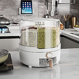 FEMUN,cereal dispenser,cereal containers storage,storage containers,rice dispenser,food containers,cereal dispenser countertop,dispensador de cereales,food dispenser,6 frames,360° rotatable