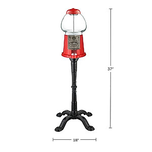 6260 Great Northern 15" Vintage Candy Gumball Machine & Bank with Stand - Everyone Loves Gumballs!