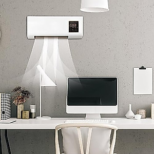 Fufafayo Small Conditioner, Wall Mounted Conditioner Mini And Heating Conditioner With Remote Control Conditioning Hot Fan For Bedroom Living, Small A-Ir Conditioners, Ac Unit