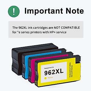 ZIPRINT 962XL Ink Remanufactured Ink Replacement for HP 962 XL 962 Work with OfficeJet Pro 9015 9010 9025 9020 9018 9012 9022 9028 Printer,962XL Ink Cartridges Combo Pack (BKCMY,4-Pack)