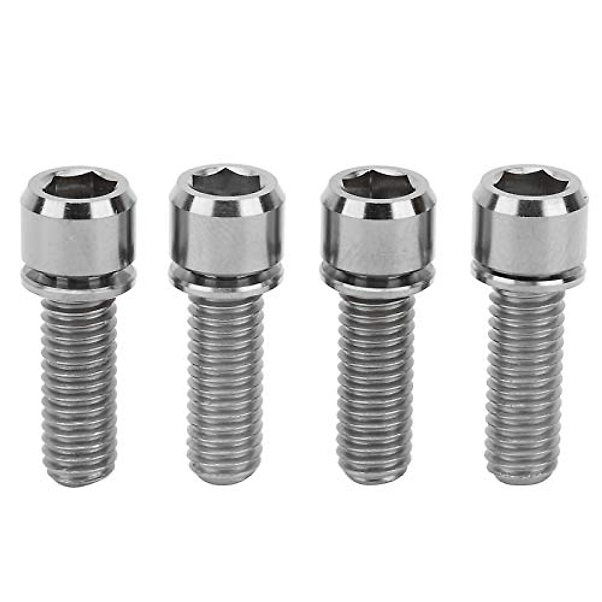 Mountain Stem Screw, Road Bike Stem Screw, Light Weight 4Pcs Portable for Road Bicycles Mountain Bike(Silver)