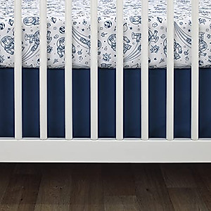Disney Toy Story Outta This World Blue and White Fitted Crib Sheet