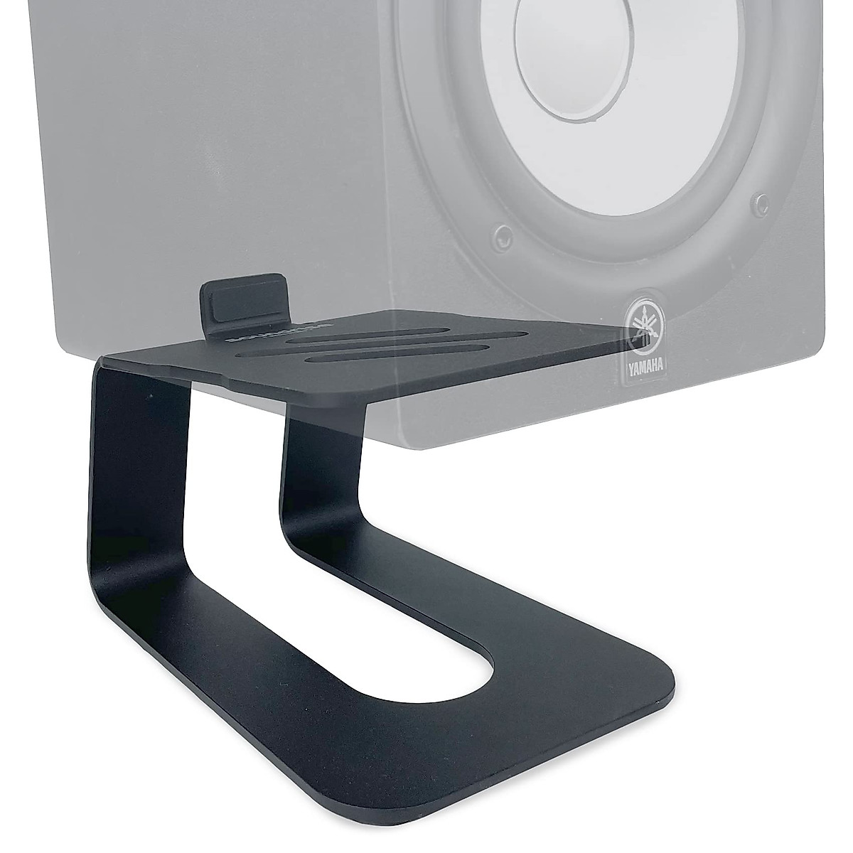 Soundrise PRO5 Studio Monitor Stands - Pair, Black, Desktop/Table, Heavy Duty, for Bookshelf Speakers, Sonos Play Five, Yamaha HS5 - Decouples, Dampens Vibration - Made in USA