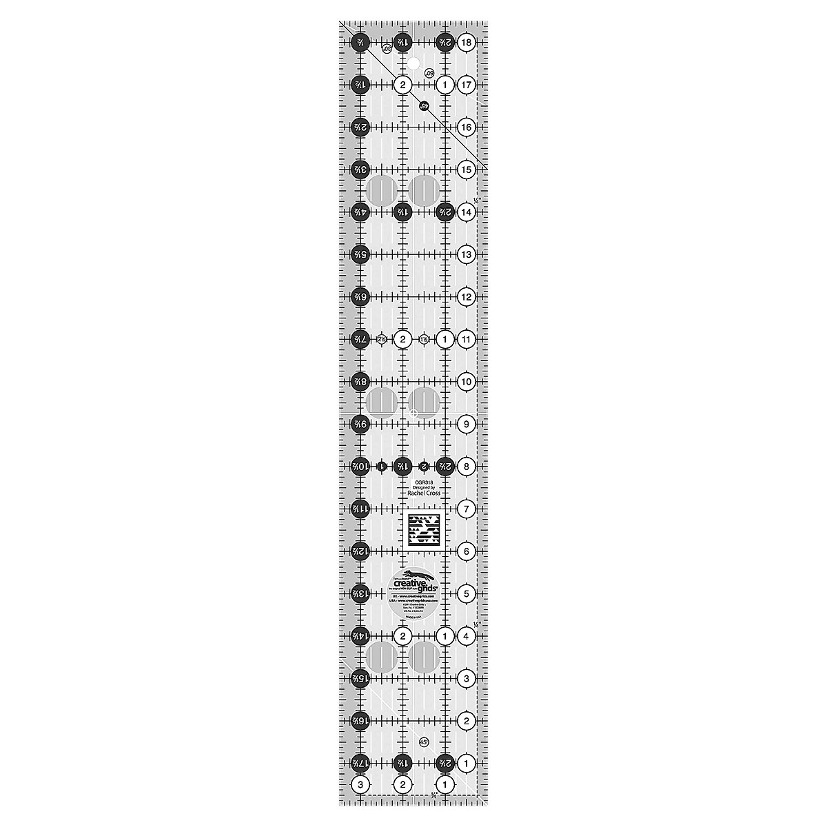 Creative Grids Quilt Ruler 3-1/2in x 18-1/2in - CGR318