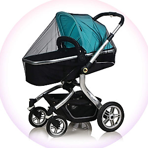 Strollers Net for Strollers Carriers Car Seats Cradles, Large, Elastic, Breathable Lasting Infant Insect Shield Netting (White)