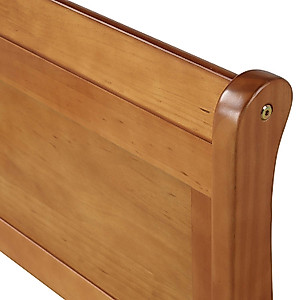 Wood Bed with Headboard/Footboard,Wood Twin Bed Frame for Child/Teenager/Adult.Modern Platform Bed with Wood Slat Support.(Oak)