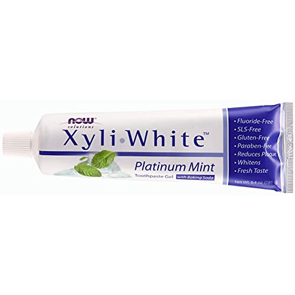 NOW Solutions, Xyliwhite™ Toothpaste Gel, Platinum Mint, Cleanses and Whitens, Fresh Taste (Pack of 2)