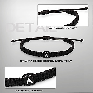 Btysun Mothers Day Gifts for Mom Daughter Initial Bracelets for Women Initial C Braided Bracelet for Her Adjustable Easter Gift Jewelry