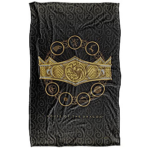House of The Dragon Blanket, 36"x58" Dragon Crown Silky Touch Super Soft Throw Blanket
