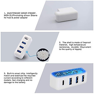 USB Hub Portable USB Hub USB Type-C 61W Laptop Power Dock Multi-Function HUB with 3 USB 3.0 Interface 1 Type-C Interface