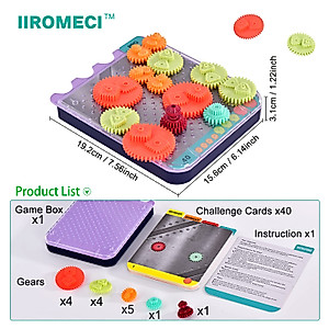 IIROMECI Gears Toys for Kids, STEM Educational Toys for Toddlers, Logical Thinking Puzzle Games, Creative Learning Toy Set for Boys and Girls, Smart Toys for Children Ages 5+