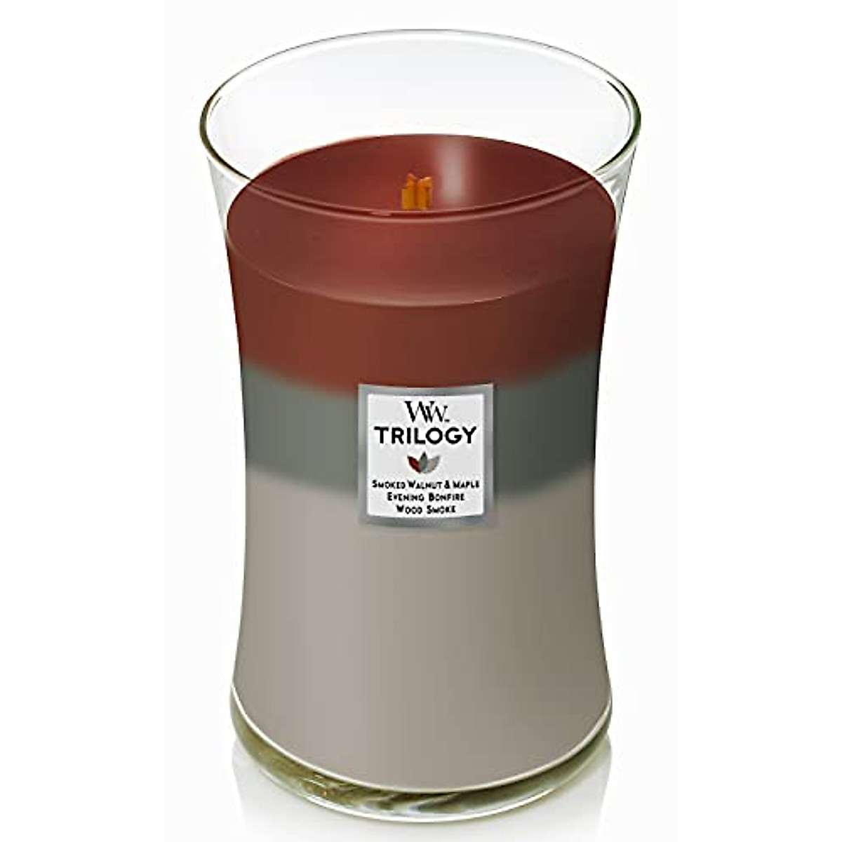 WoodWick Large Hourglass Candle, Autumn Embers Trilogy, 21.5 oz.
