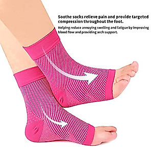 Wuonfsh 3pairs Neuropathy Socks , Ankle brace Socks and Tendonitis compression socks, Plantar Fasciitis, Neuropathy Pain- Brace For Women And Men（L-XL, black&white Gold）