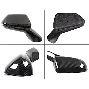 Real Carbon Fiber Add-on Side View Mirror Cover Compatible with 2016-2021 Chevy Camaro LT SS RS ZL1
