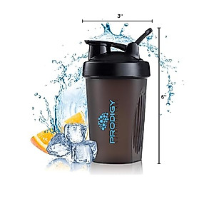 Prodigy Nutrition Labs Premium Shaker Bottle Perfect for Workout Supplements, Protein powder, Sports drinks, BPA Free, Portable Bottle for Fitness Enthusiasts Athletes -14 Ounce