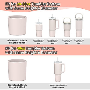 WUQID Higher Silicone Boot Compatible with Stanley Quencher H2.0 40oz 30oz 20oz & IceFlow Flip 30oz 20oz,Fit Same Diameter 20oz-40oz Tumbler Cups Anti-Slip Bottle Bottom Sleeve Cover