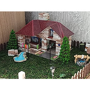 CLYTTE Miniature Fairy Garden Accessories, Mini Garden Bridge Figurine, Fairy House Kit for Home Kids Adult, Tiny Mushroom Pond Lawn Terrarium Kit for DIY Craft Garden Decoration