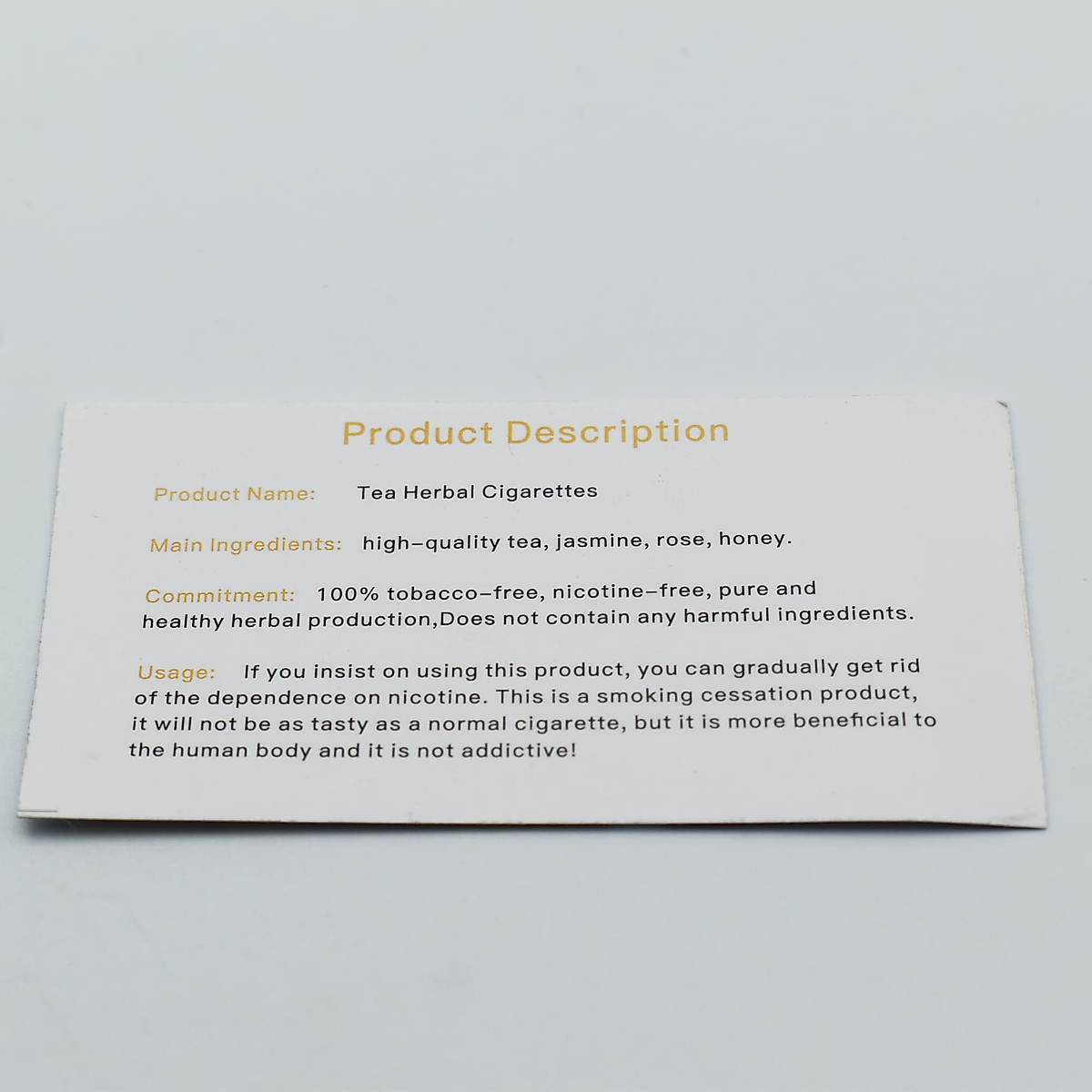 DTGDI Tea Herbal Cigarettes, Tobacco and Nicotine Free, 4 Packs 80 Smokes