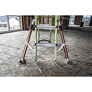 Little Giant Ladder Systems Conquest 2.0 All-Terrain, M17, 17ft, Multi-Position Ladder with Adjustable Outriggers, Fiberglass, Type 1A, 300 lbs Weight Rating, (17107-001)