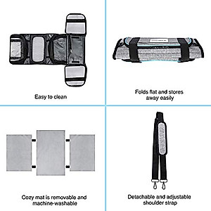 MASKEYON Airline Approved Portable Pet Carrier 2 Sides Expandable Soft-Sided Large Cats Carrier Collapsible Kennel Travel TSA Carrier 4 Doors with Removable Pads and 3 Pockets for Puppy Small Dogs