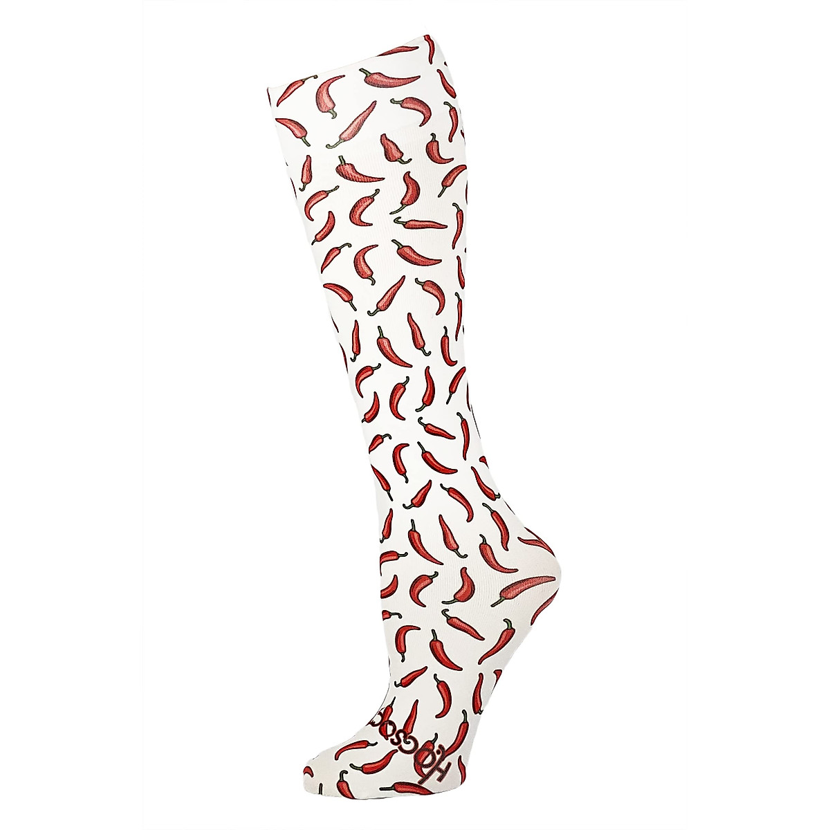 HOCSOCX Chili Peppers Knee-High Liner Socks Breathable Moisture-Wicking Protection for Field Hockey, Ice Hockey, and Soccer