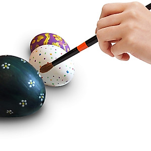 18 Pcs Easter Egg, White Wooden Eggs, Life Size Plain Decorating Eggs for Kids Easter DIY Paint Your Own Egg Decor, Easter Craft, Easter Eggs Hunt, Easter Basket Stuffers, School Activities Supplies