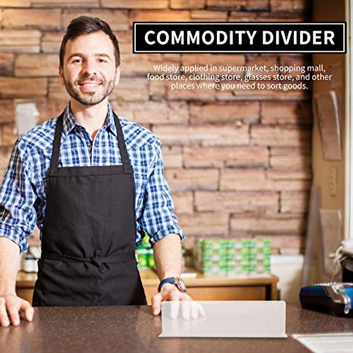 Mipcase Plastic Divided Purse Organizer for Closets- 10Pcs Shelf Divider Supermarket Commodity Divider, L Shape Baffle