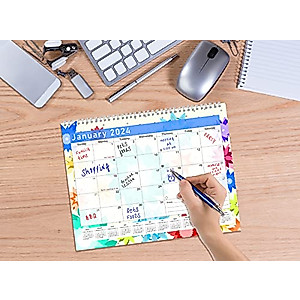 2024 Monthly Desktop/Wall Calendar/Planner - Habit Tracker - Daily, Weekly & Monthly Goal Motivational Habit Tracking Journal Inspirational - (Edition #01)