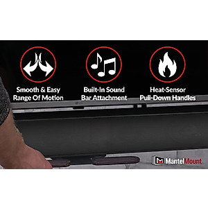 MantelMount MM700 Premier Fireplace TV Mount Pull Down Bracket for 50"-90" & 25-115 lb Televisions Above Mantel