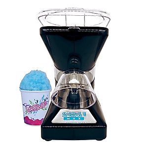 SNOWIE - Little Snowie Max Snow Cone Machine - Premium Shaved Ice Maker, With Powder Sticks Syrup Mix, Entrepreneur Kit, Black