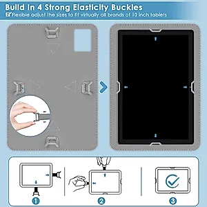 DETUOSI Okaysea 10.1" Tablet Case Cover, Portable Protective Folio PU Leather Stand Shell for Okaysea 10 inch Android Tablet